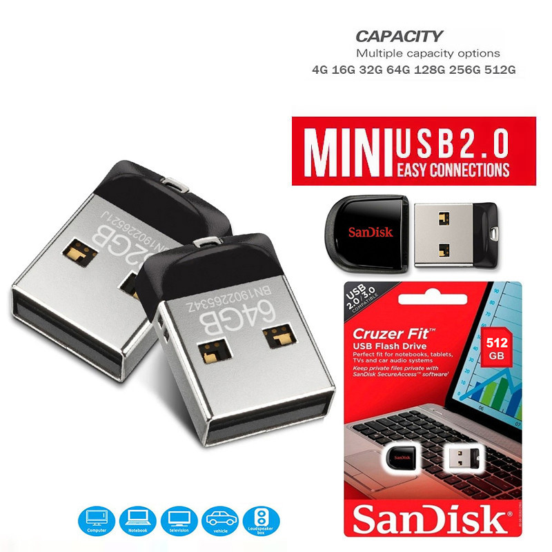 high quality Cruzer Fit mini 4GB 16GB 32GB 64GB 128GB 256GB 512GB USB ...