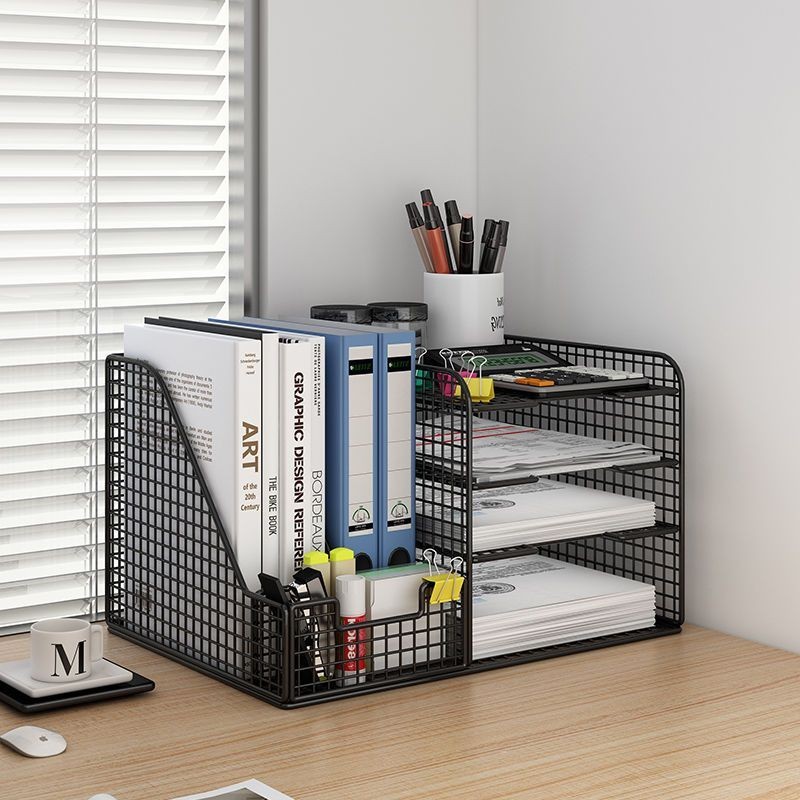 Thickened file rack, file frame, storage box, multi-layer office ...