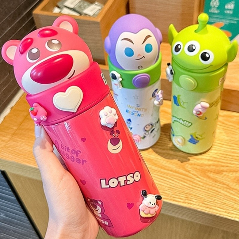 350ml Disney Large Capacity Water Bottle Kawaii Lotso Alien Buzz ...