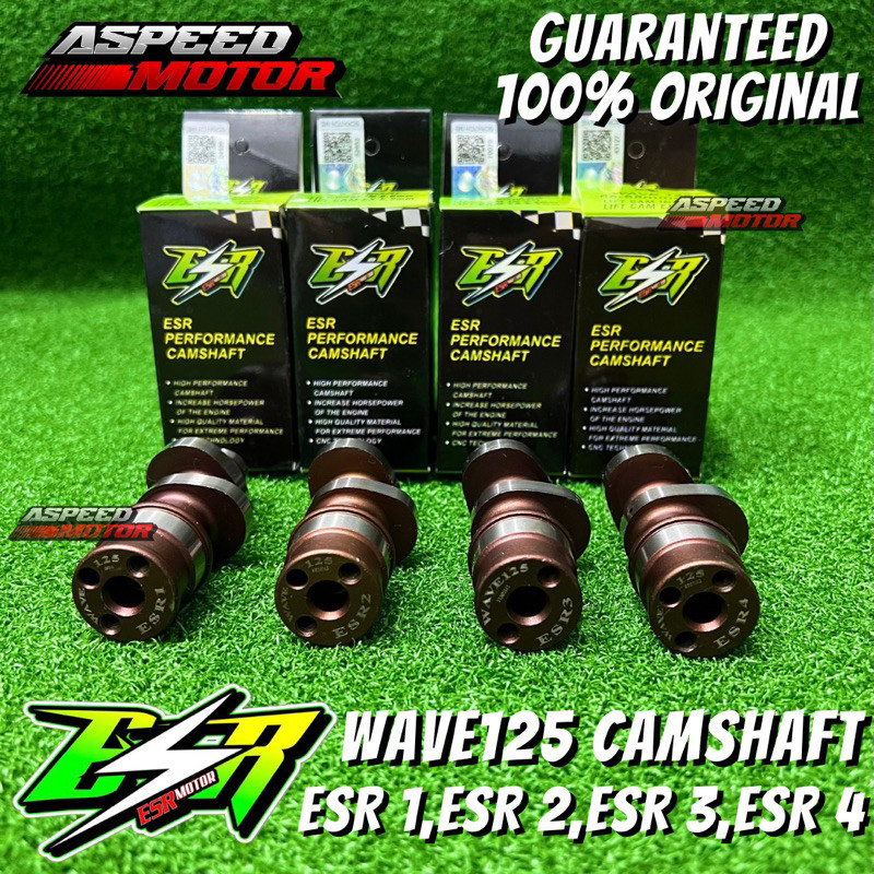 100% ESR MOTOR RACING Camshaft ESR1 ESR2 ESR3 ESR4 Wave125 Wave 125 4 ...