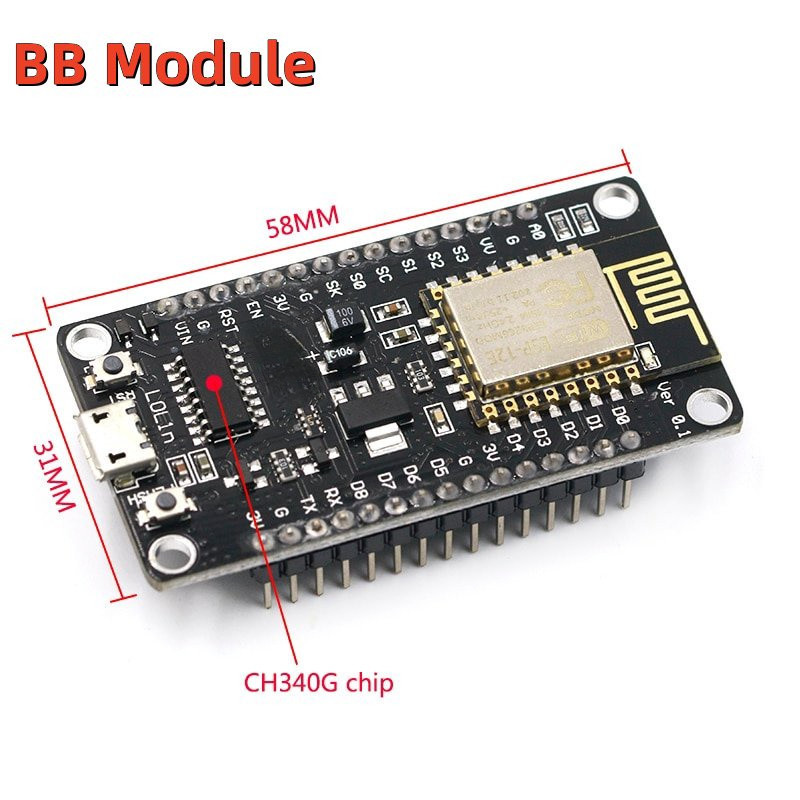 Wireless module NodeMcu v3 CH340 Lua WIFI IoT development board ESP8266 ...