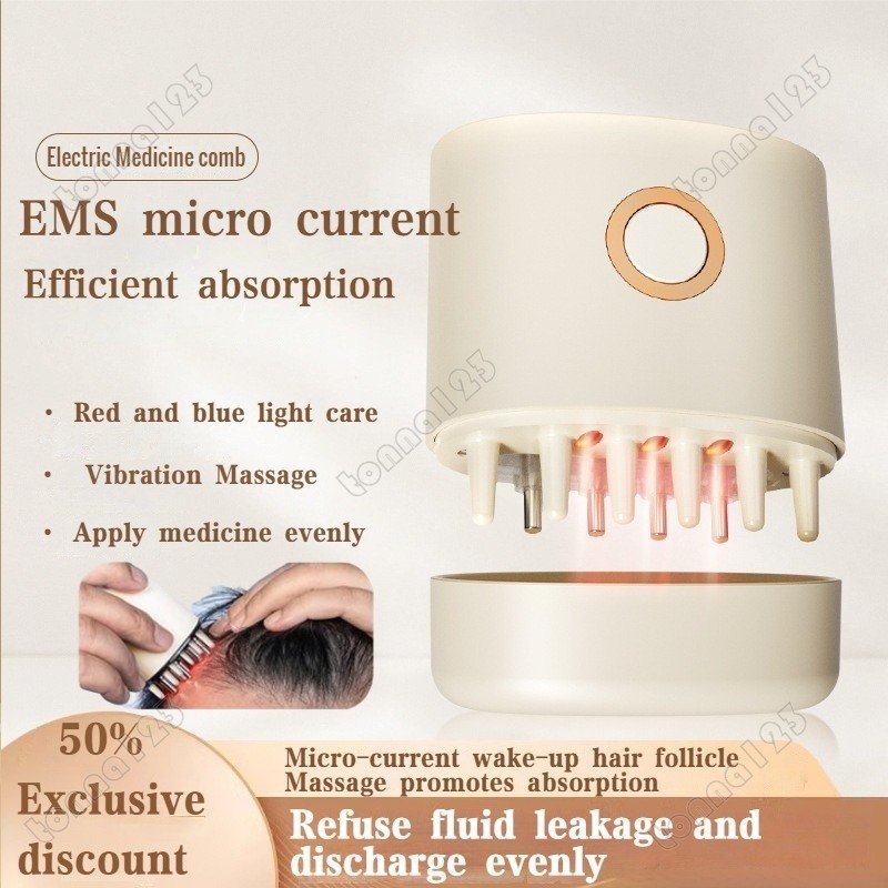 New Electric Scalp Guide Comb Medicine Comb Red Light Wave Hair Care ...