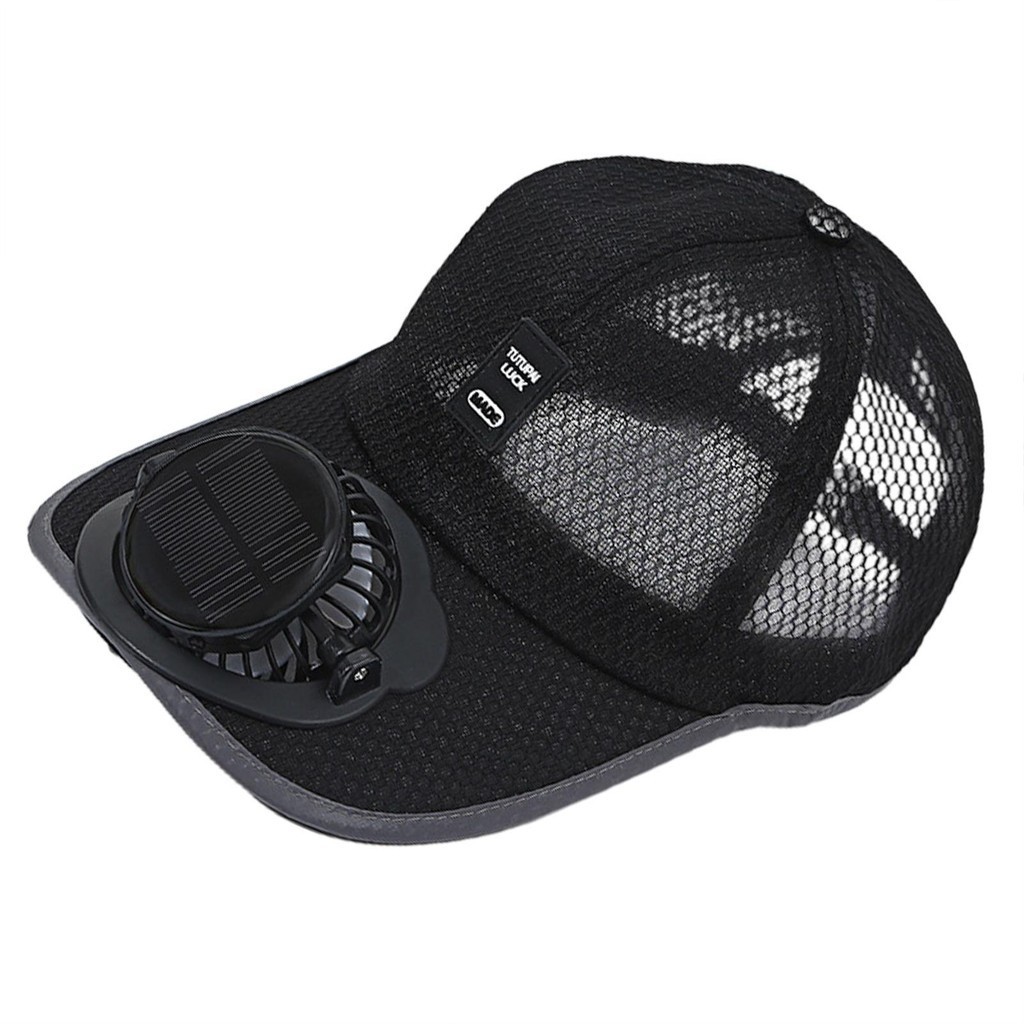 Hat with Solar Powered Fan Baseball Hat Fan Hat Solar Beach Hat with ...