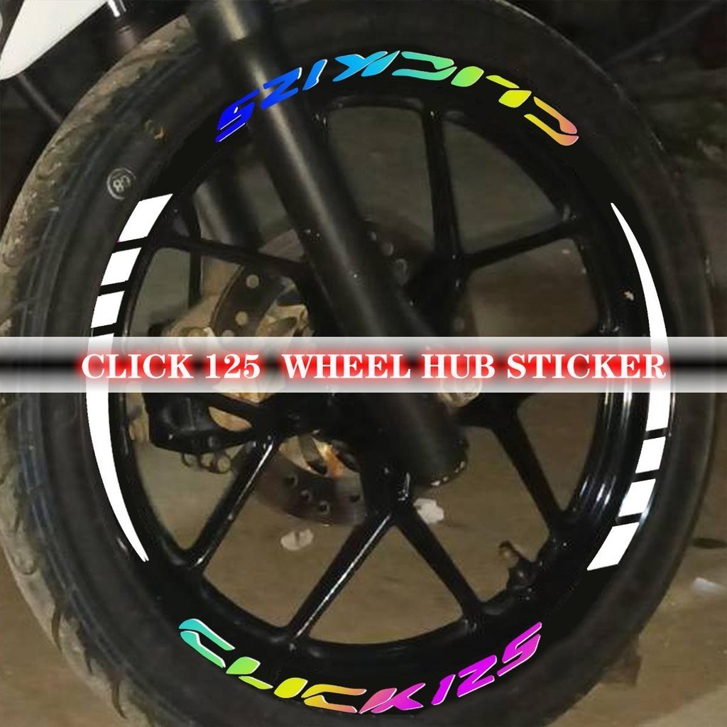 Honda Click 125 125i Wheel Hub Reflective Stickers V1 V2 v3 rim sticker ...