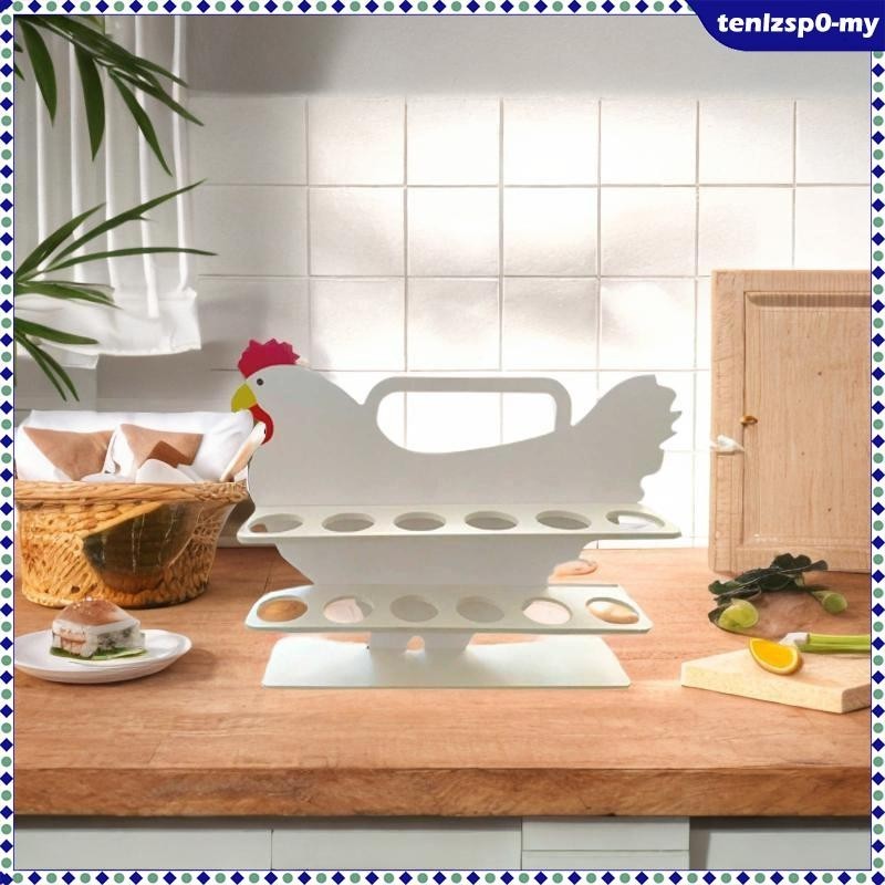 [tenlzsp0] Chicken Egg Holder, Egg Storage Rack, Hold 12 Eggs Creative ...