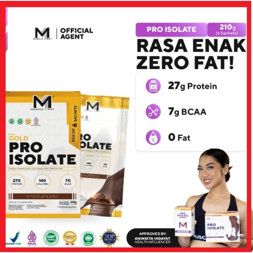 Muscle FIRST PRO ISOLATE BOX SERIES Contains 12 Sachets WHEY ISOLATE M1 ...