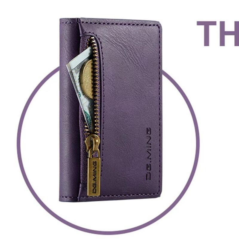 DG.MING M5 Strong Magnetic Zipper Card Bag Wallet Business Leather 7 ...
