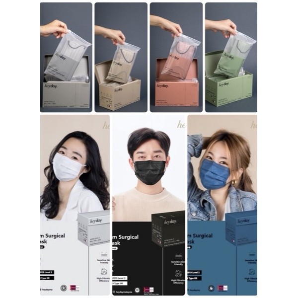 (original)heyday Disposable Surgical Face Mask 4ply 1pack 10pcs(Mda ...