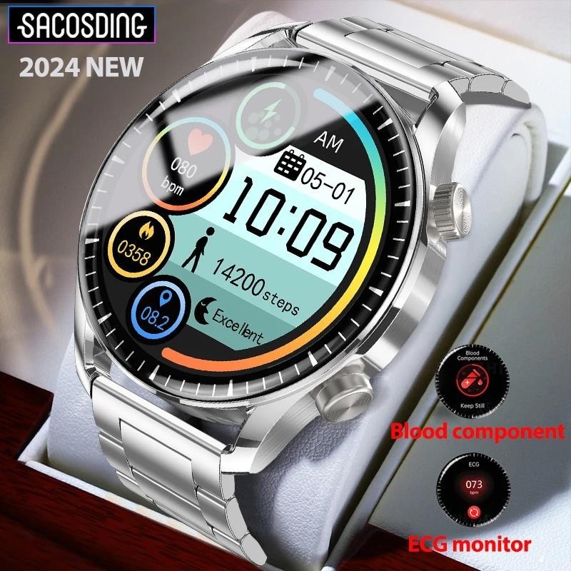 Health Smart Watch Blood Body Composition ECG+PPG+HRV Voice Bluetooth ...