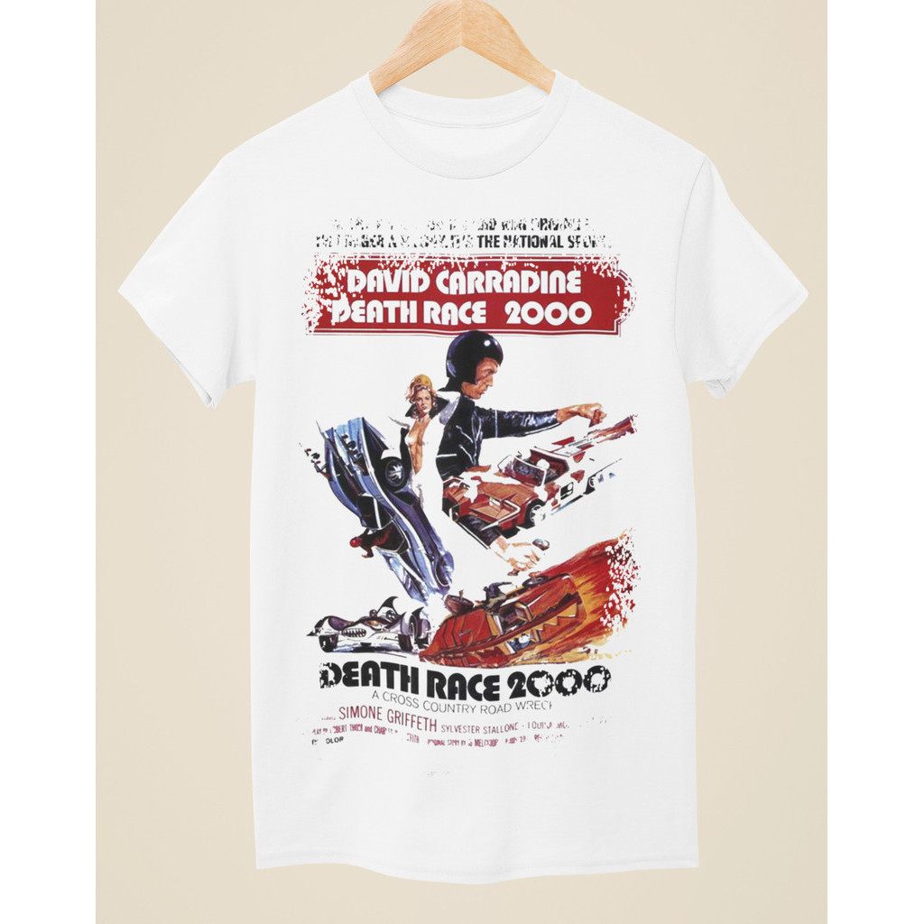 Death Race 2000 - Movie Poster Inspired Unisex White T-Shirt | Shopee ...