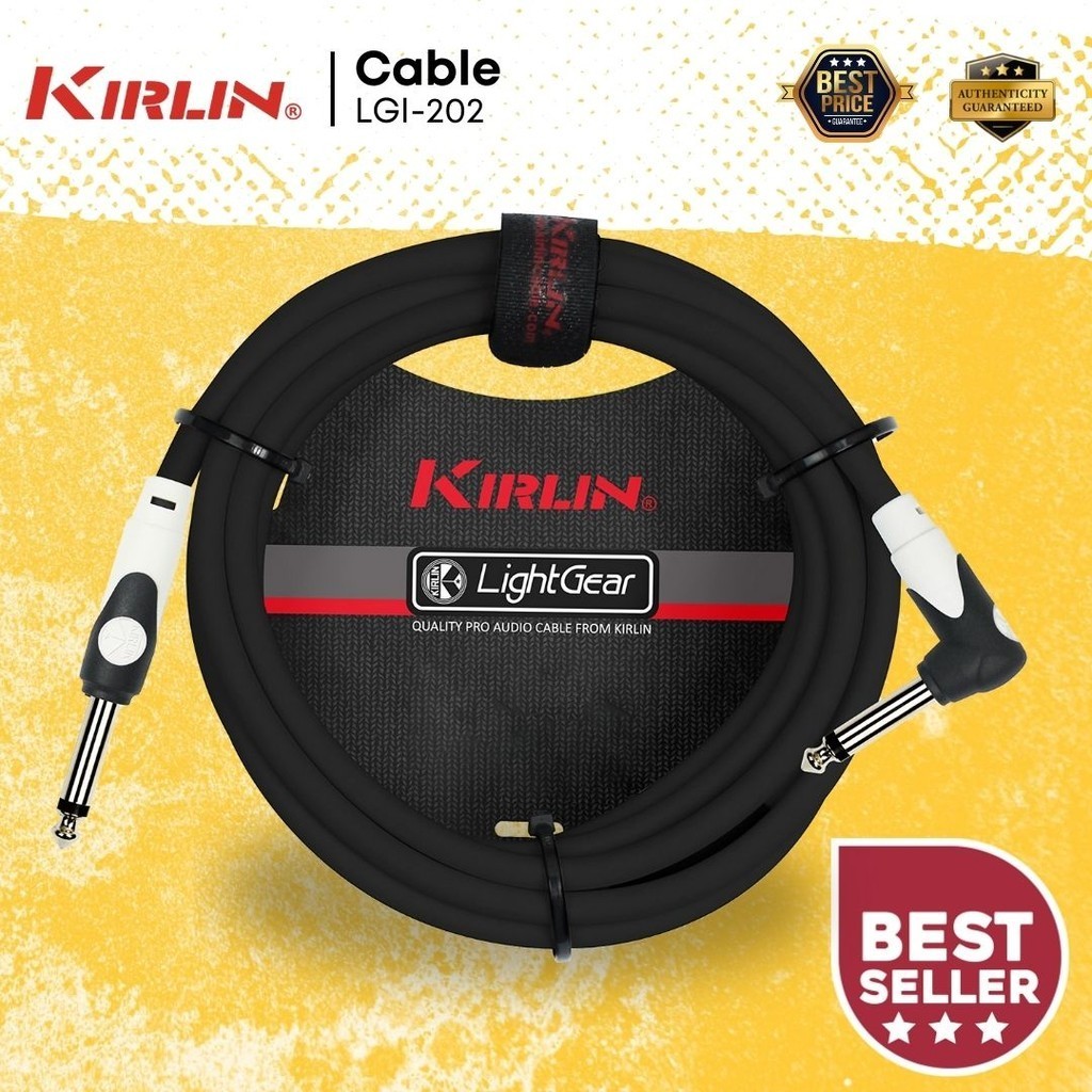Kirlin Cable LGI-202 Mono Straight-Angled Instrument Cable - 20AWG ( 3M ...