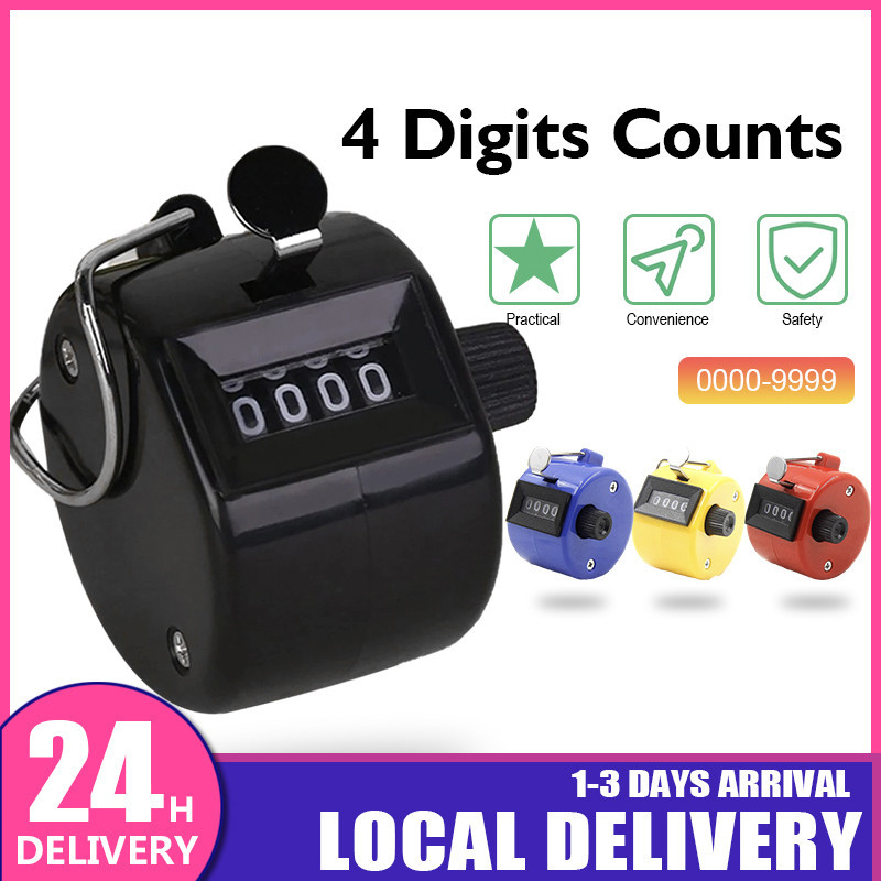 Digital Counter Digital Hand Tally Counter 4 Digit Number Mechanical ...
