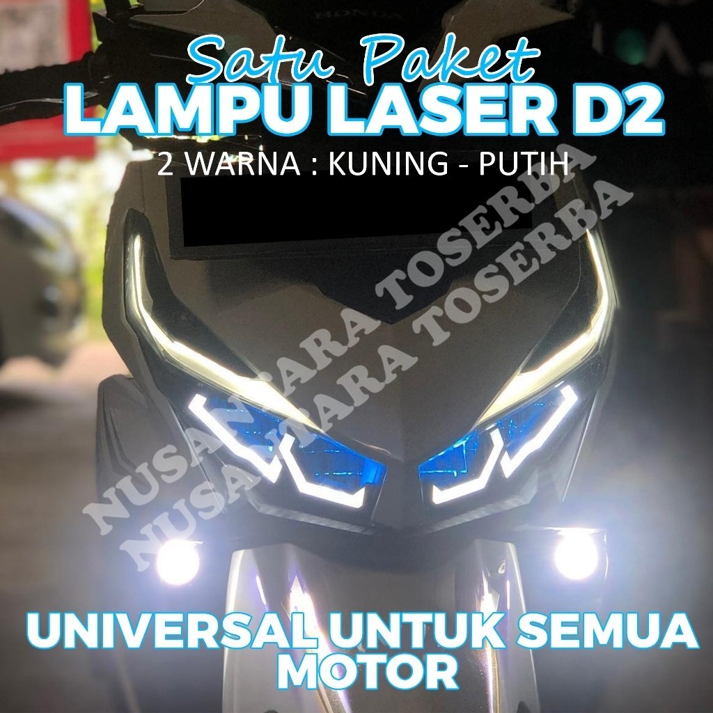 Super Bright D2 LASER Spotlights PNP Motorcycle Lights Stay Install ...