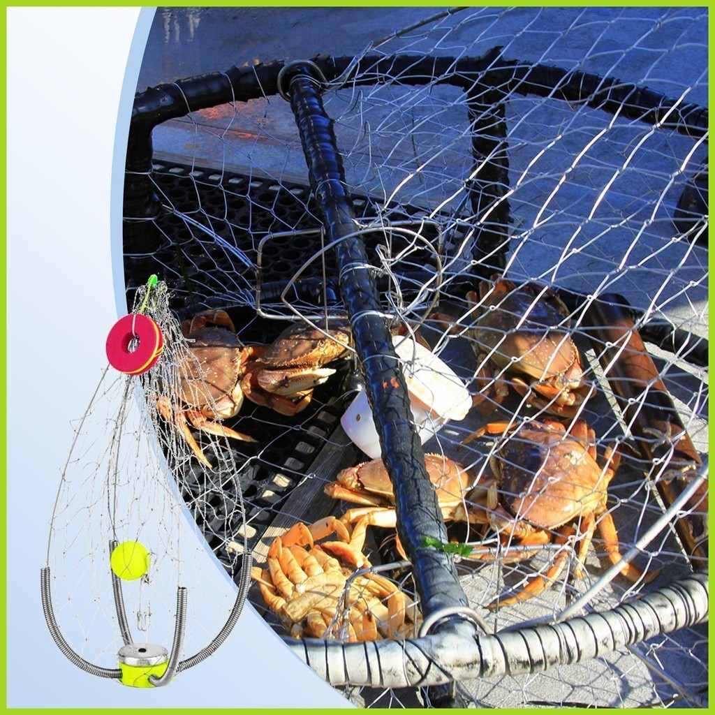 Crab Trap Efficient Automatic Folding Crab Cage Casting Net Fishing Net ...
