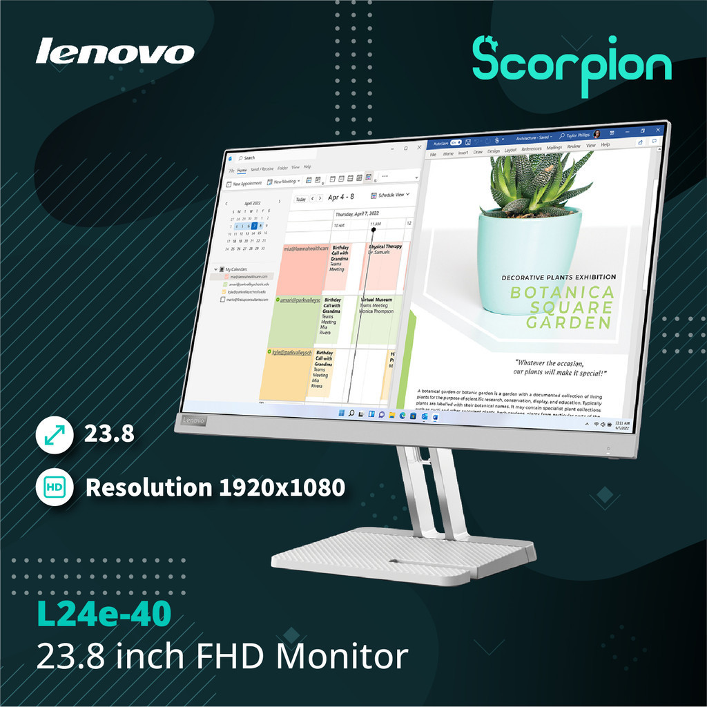 Lenovo L24e-40 23.8 inch FHD Monitor | Shopee Malaysia