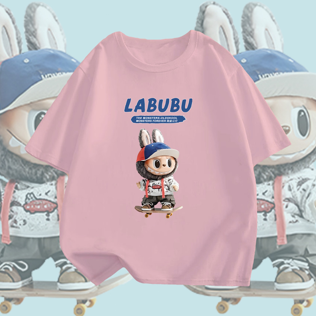 2024 Labubu Pop Mart Kids T-shirt Retro Style Various Colors Labu Boo ...