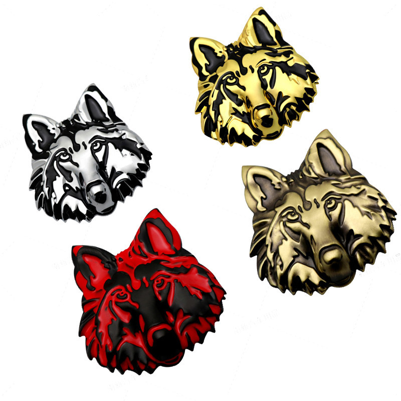 Metal Wolf Head Car Sticker Trunk Tail Badge Emblem For Honda Subaru ...