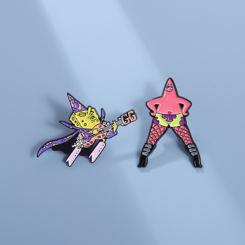 Funny Patrick Star Pins Brooches Cartoon Pin Anime SpongeBob ...