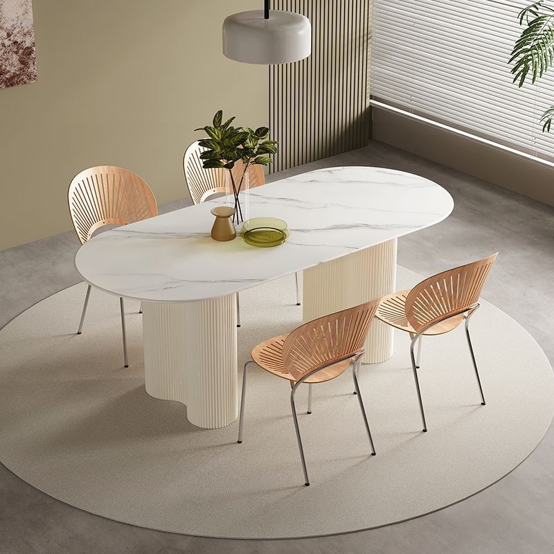 2025 new MEJA MAKAN MARBLE DINING TABLE Light Luxury Stone Plate Dining ...