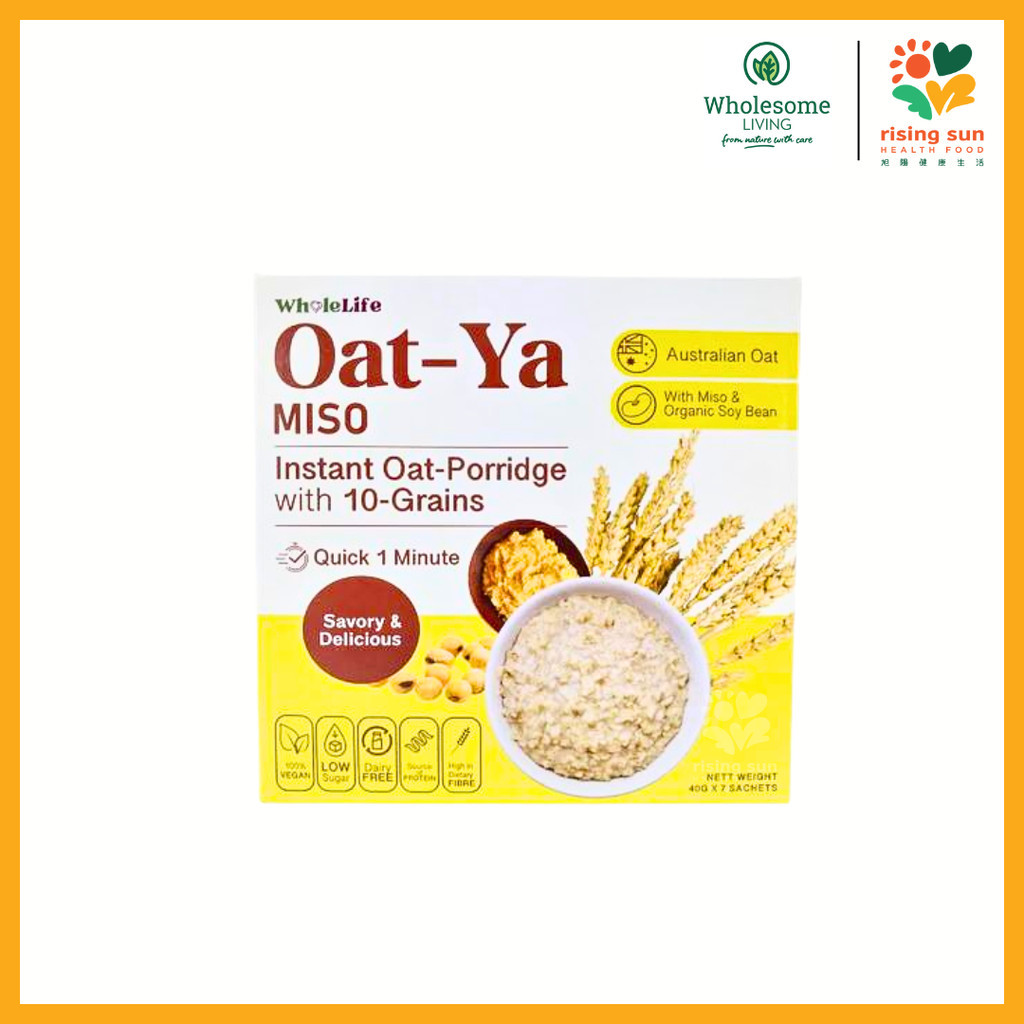 WholeLife Oat-Ya Instant Oat-Porridge with 10 Grains - Miso（ 40g x 7 sachets) | Shopee Malaysia