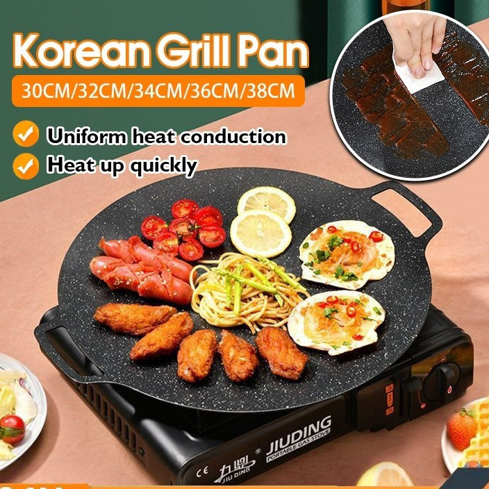 Samgyupsal Korean BBQ Grill Pan Smokeless Non-stick Grill Pan Outdoor ...