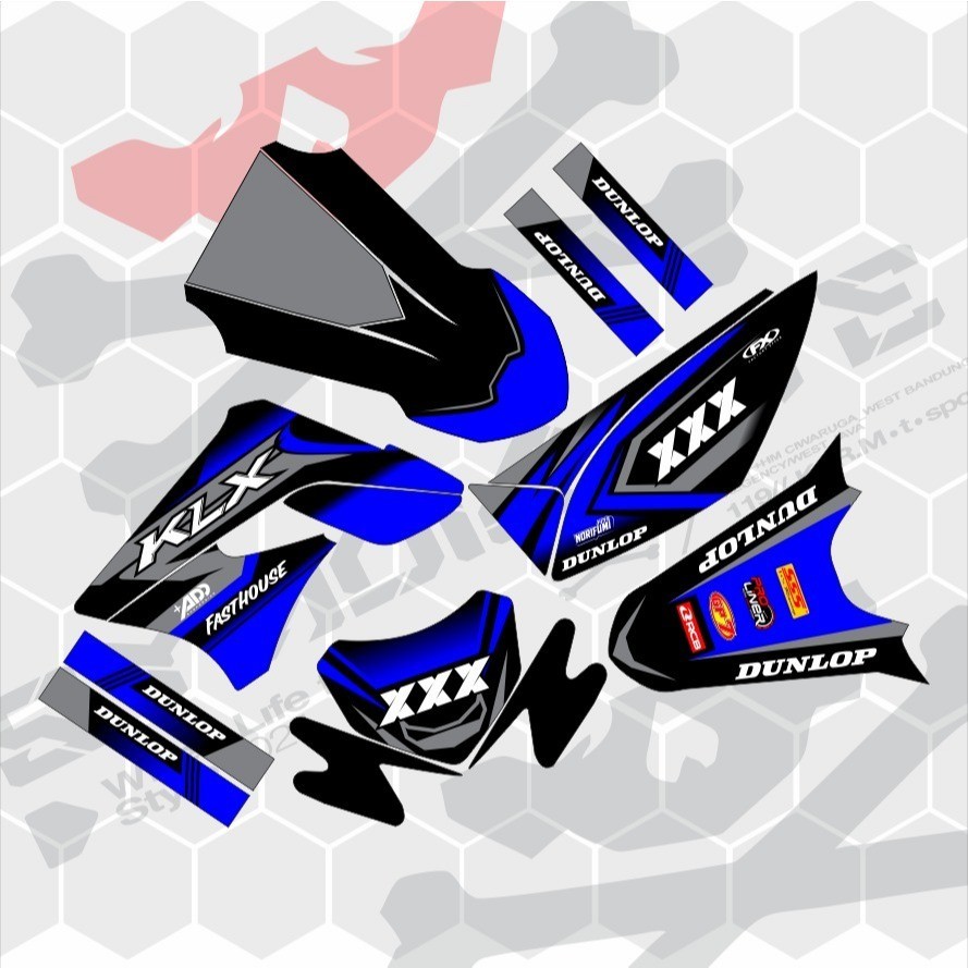 Decal/sticker KLX Old/D'Tracker/ KLX bf/CRF150L/KLX Gordon/WR155/full ...