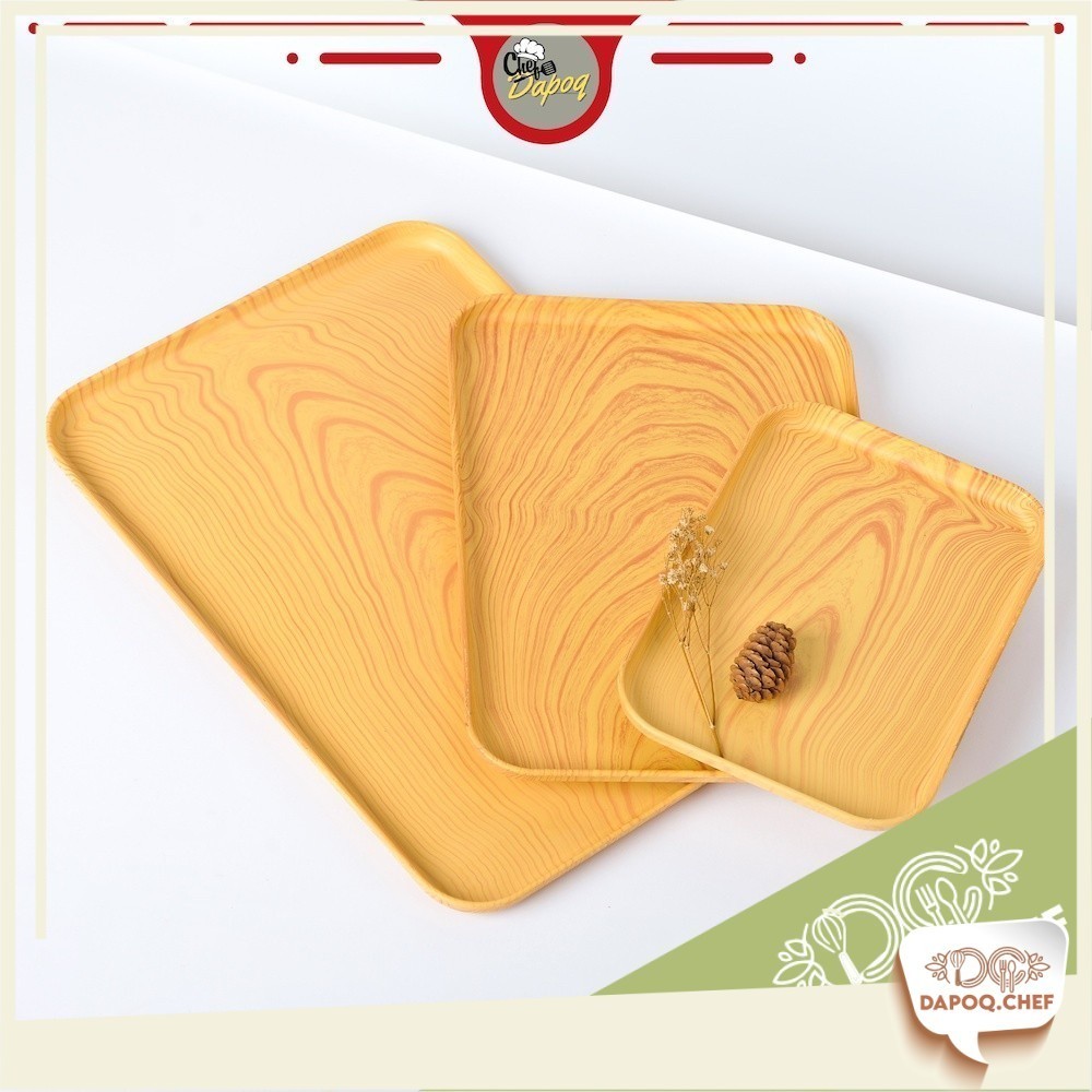 [DC] Wooden Tray Serving Plate Simple Style Tableware Bread Cecorate ...