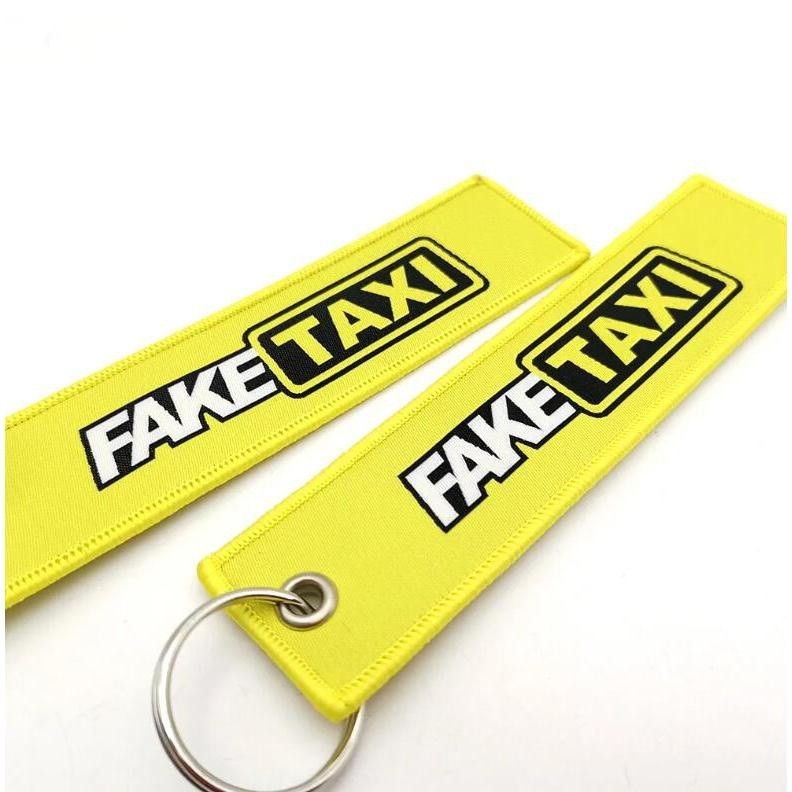 FAKE TAXI Keychain Keyring JDM Lanyard Key Strap Tow Sides Logo Key ...