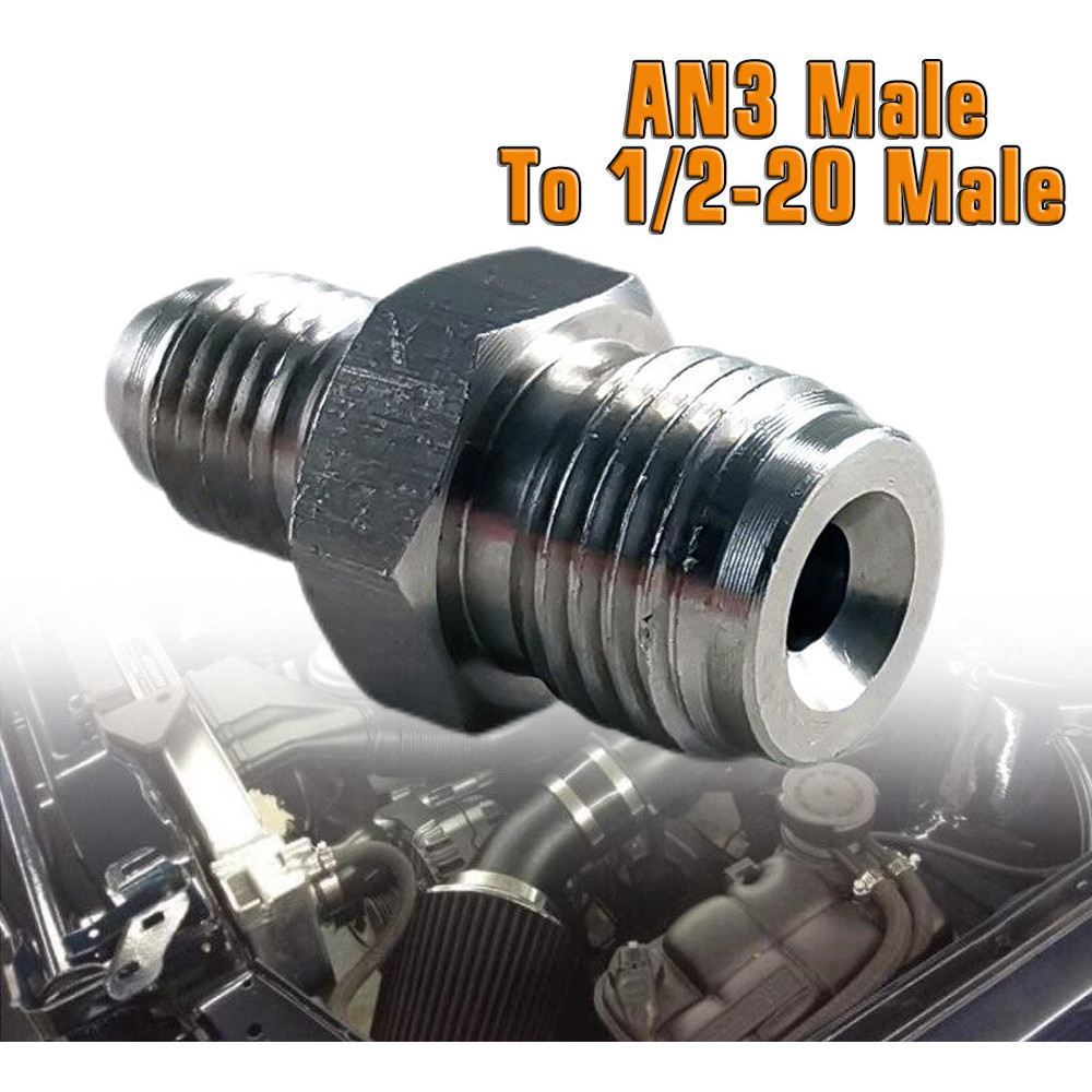 AN3 To 1/2-20 Male Inverted Flare Adapter Fitting SS304 Oil Restrictor ...