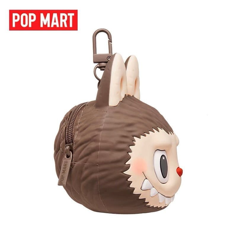 Popmart official Genuine LABUBU Originals Brown Silicone Earphone Bag ...
