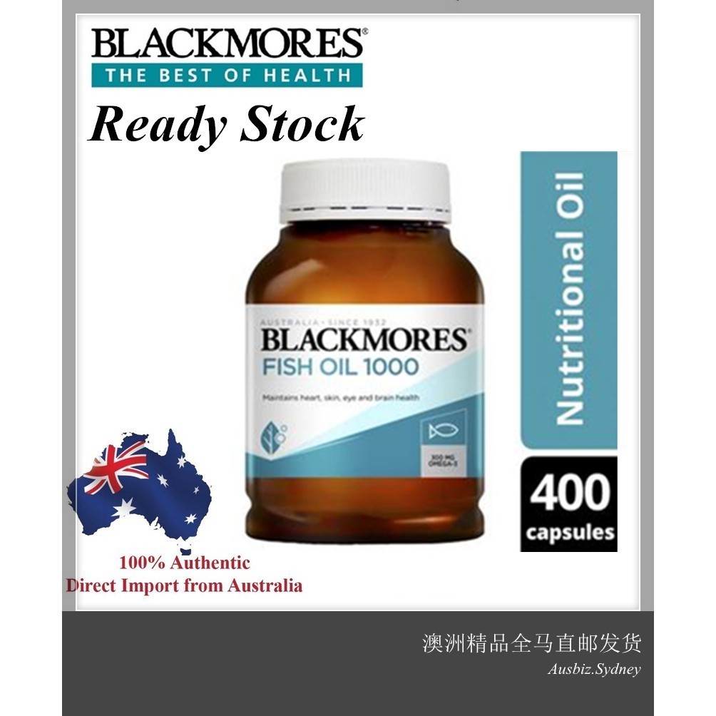 [Ready Stock EXP: 11/2026] Blackmores Fish Oil 原味深海鱼油 1000mg ( 400 ...