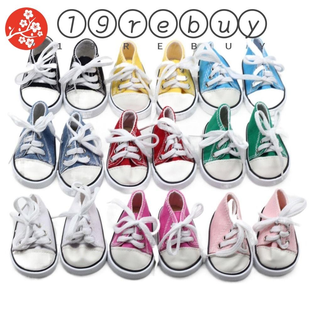 REBUY Doll Shoes, Cute Mini Doll Canvas Shoes, Sneakers Shoes 7CM ...
