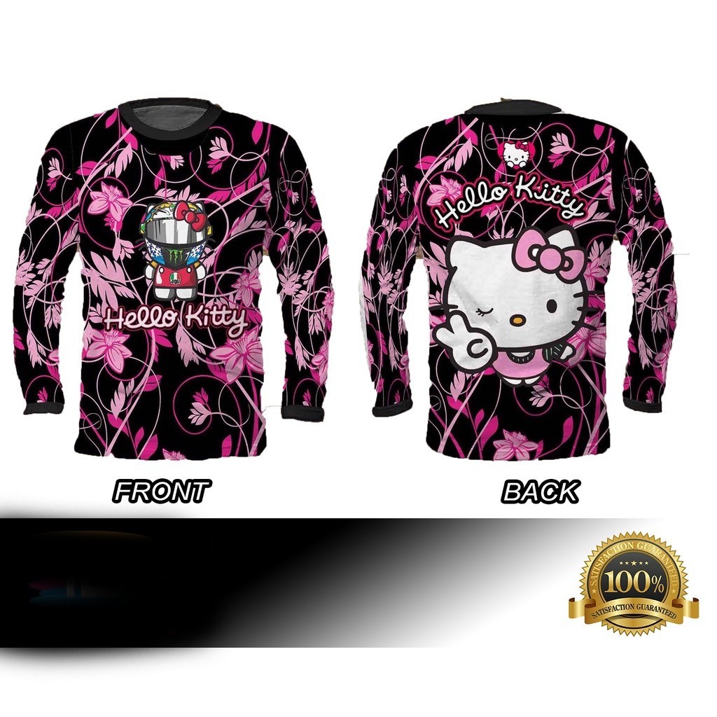 Hello Kitty Longsleeve motorcycle rider t shirt | Shopee Malaysia