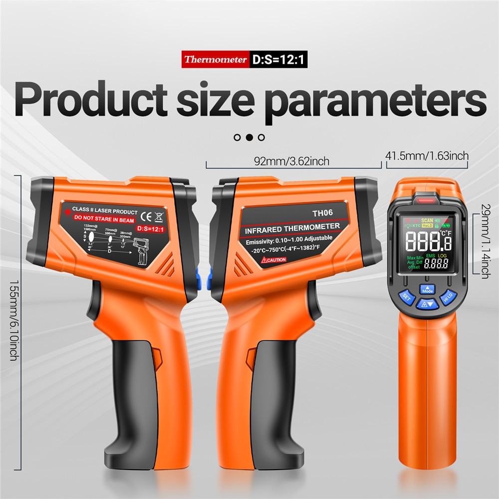 VOKTTA ANENG TH06 Infrared Temperature Gun VA Reverse Screen ...