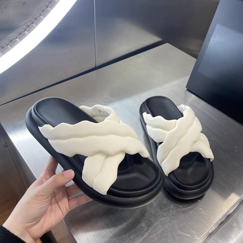 Thick Sole Sponge Cake Slippers for Women's Summer 2024 Korean Edition ...