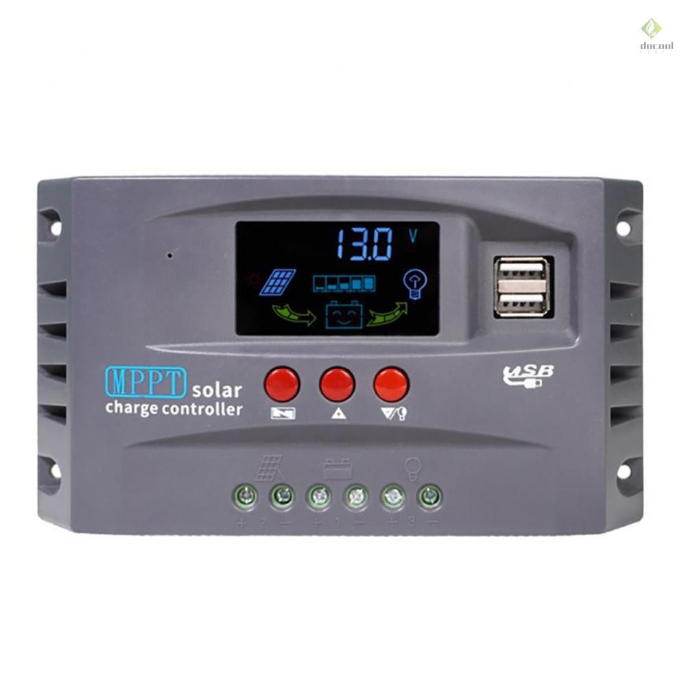 Solar Controller 12Volt/24Volt Automatic Identification Solar ReCharger LCD Display Solar ...