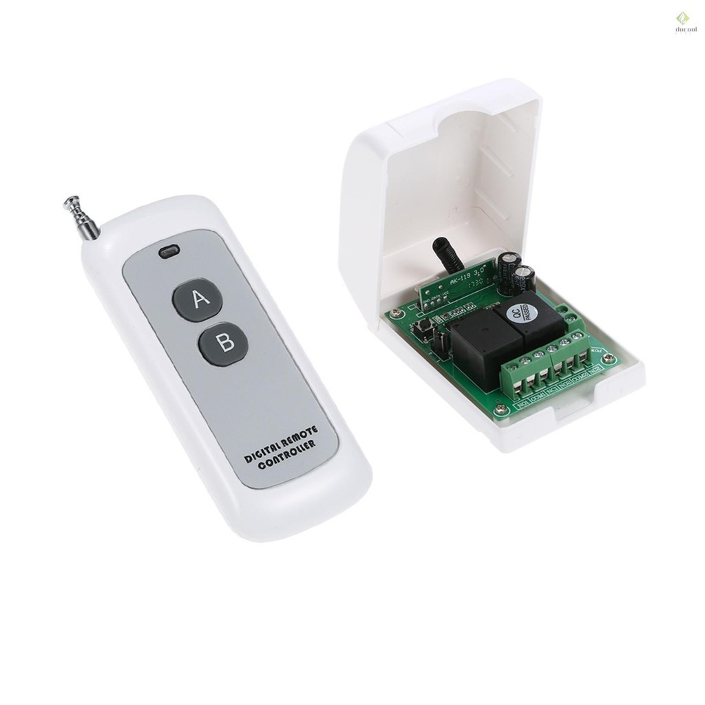 Smart Home 433Mhz RF DC 12V 2CH Learning Code Wireless Remote Control Switch Relay Receiver ...