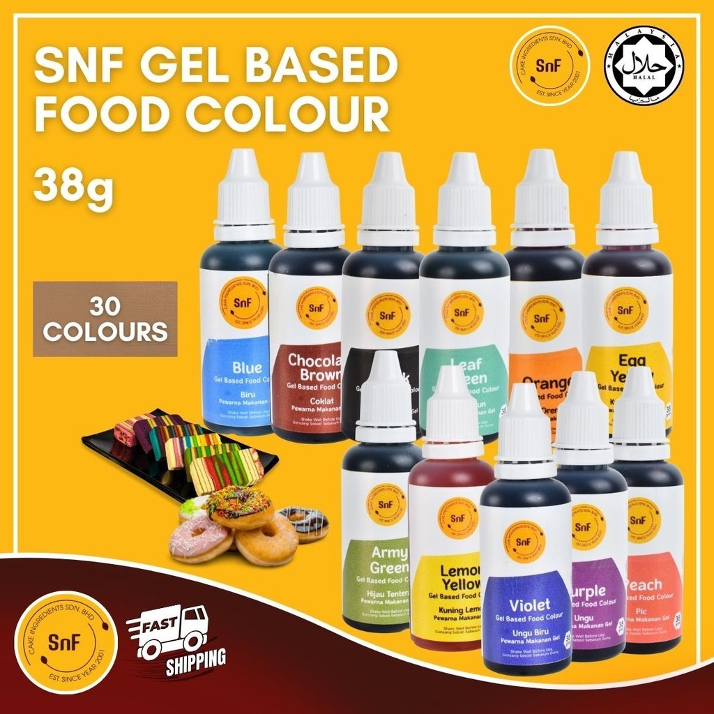 SNF Pewarna Makanan Gel Based Food Colouring Food Colour Pewarna ...