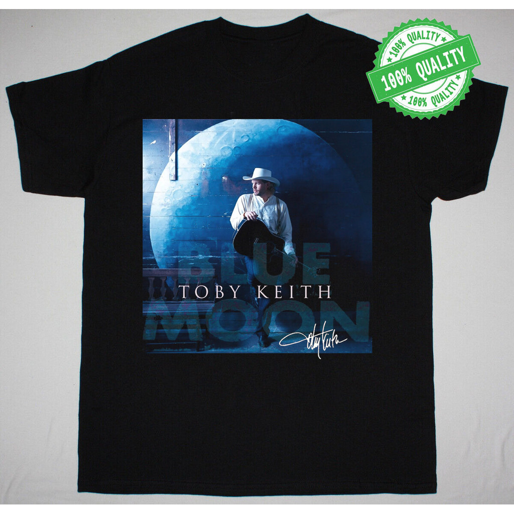 New Toby Keith Blue Moon Shirt Signature Black Tshirt | Shopee Malaysia