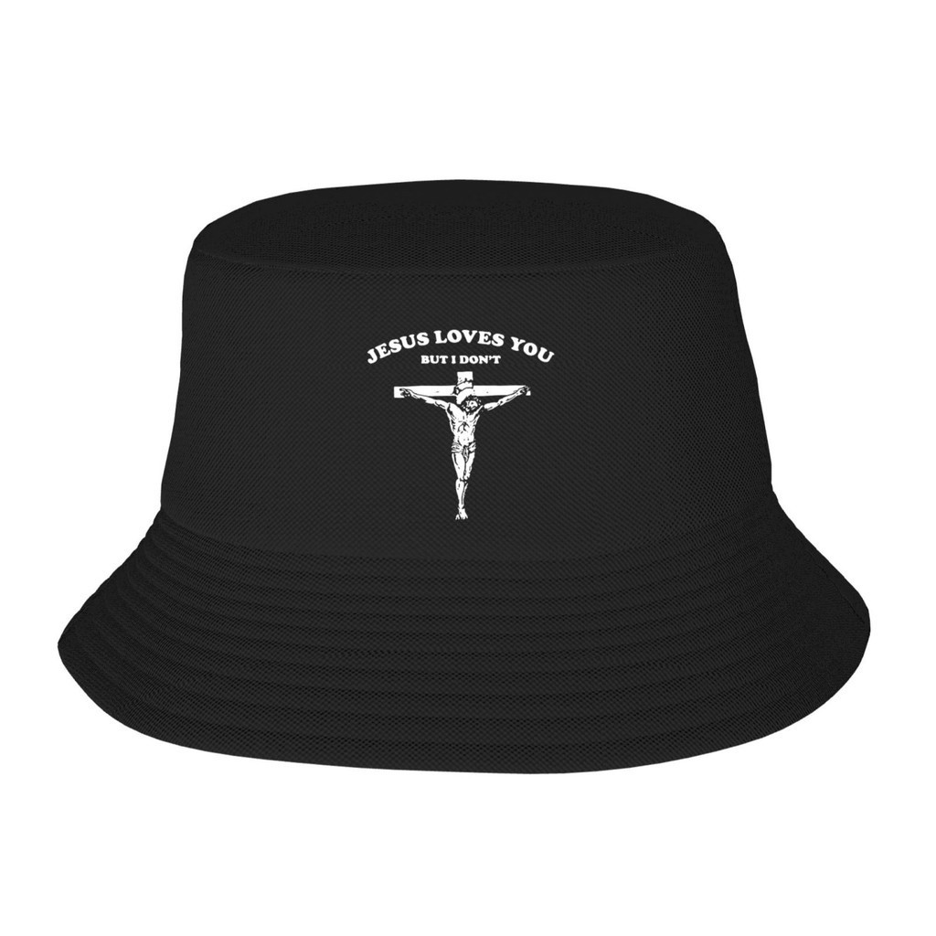 Guotes Internet Slang Jesus Loves You Meme Adult Fisherman's Hat ...