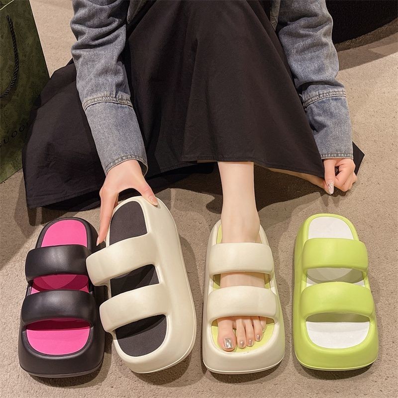 Slippers Muffin Thick-Soled Slippers 2024 Women's Summer Outer New ...