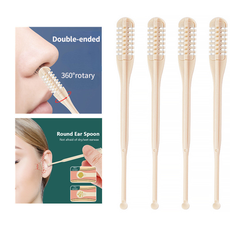 Nasal Hair Cutter 360 Degree Rotating Double-ended Nose Knife Manual ...