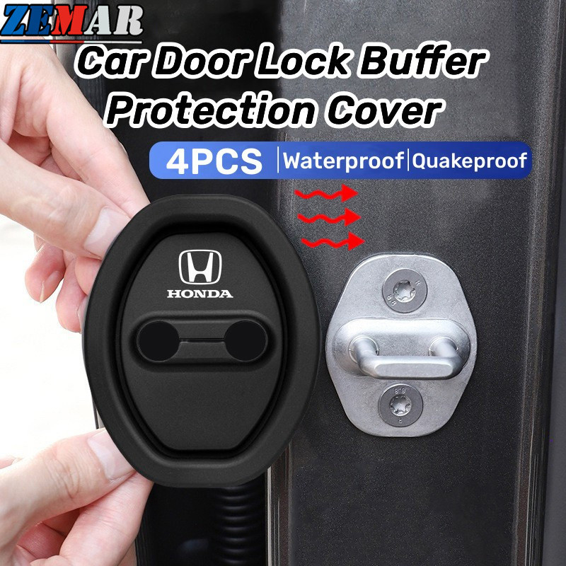 4Pcs Honda Silicone Car Door Lock Protection Cover Door Lock Shock ...