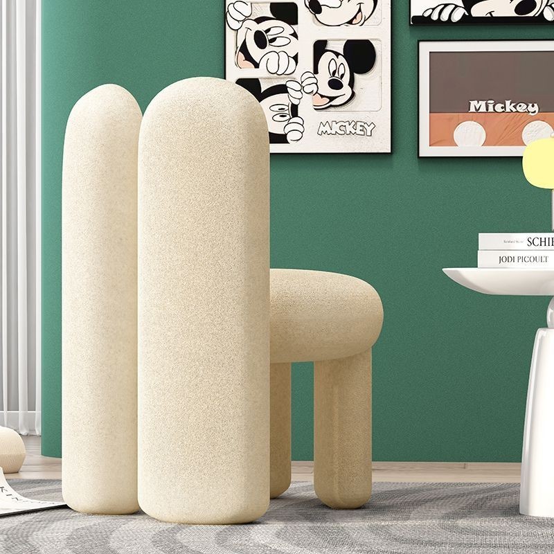 Modern Minimalist Bedroom Dressing Chair Household Cream Dining Chair ...