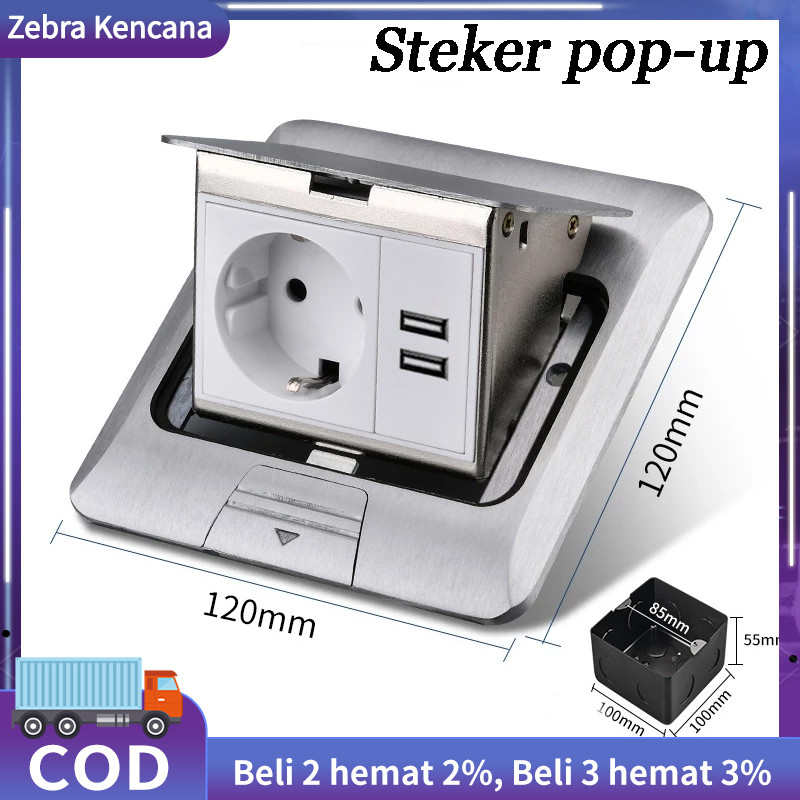 2 Planted Meeting Table Socket pop-up Socket 2 Holes Desktop Embedded ...