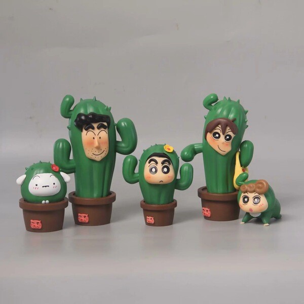 蜡笔小新 蠟筆小新 系列 蠟筆小新盲盒 Crayon Shin-Chan Cactus Shin-Chan Family Portrait ...