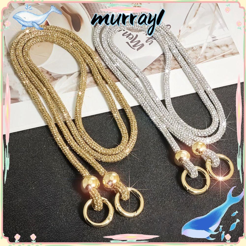 MURRAY1 Rhinestone Phone Lanyard, Crystal Bright Phone Anti-lost Rope ...
