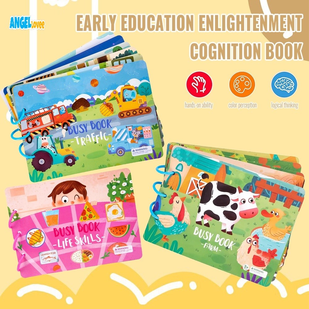 Quiet Book Busy Book With Velcro Montessori Early Learning Educational ...