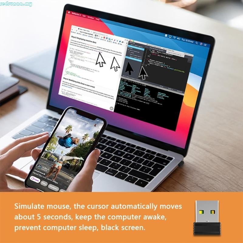 redsunaa USB Mouse Jiggler Mouse Movement Simulator Mouse Jiggler Mouse ...