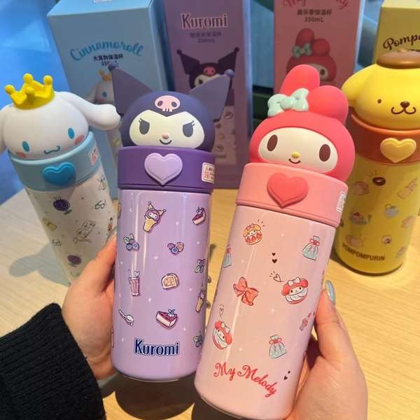 botol air tahan sejuk tumbler tahan sejuk kuromi botol air tahan sejuk kuromi Sanrio High-value ...
